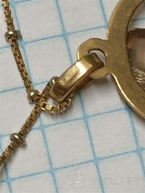 Цепочка з кулоном та хрестиком 750 проби (113572310) - купити Violity