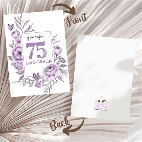 75th Birthday Card Celebrating 75 Years Of You Happy 75 Years Old