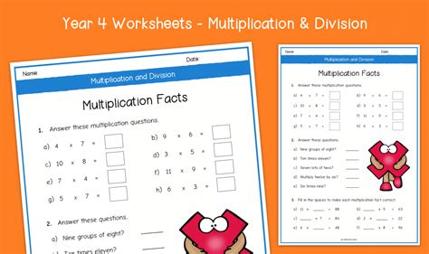 Year 4 Multiplication Facts Worksheets Ks2 Multiplication Primary