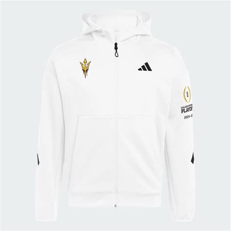 Adidas Arizona State Football Playoff Zne Full Zip Hoody White Free
