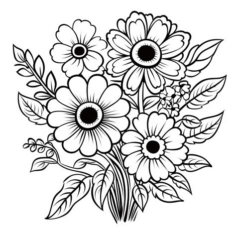 Página Para Colorear Flores ¡imprime Gratis Y Colorea