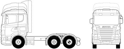2005 Scania R500la 6x2 4mna Heavy Truck Blueprints Free Download
