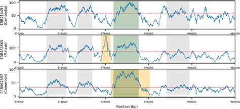 Coverage Plots Showing Examples Of Isolates With Three Types Of Gch1