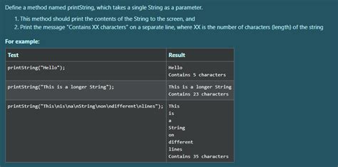 solved define a method named printstring which takes a