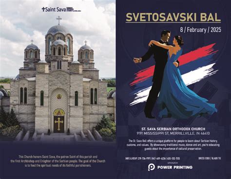 St Sava Ball Saturday February 8 At St Sava In Merrillville Indiana Saint Sava Serbian