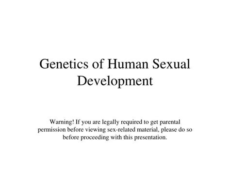 PPT Genetics Of Human Sexual Development PowerPoint Presentation Free Download ID