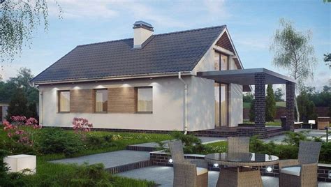 Проекты маленьких домов 60 кв м Крым Проект 1 этажного дома с террасой Симферополь