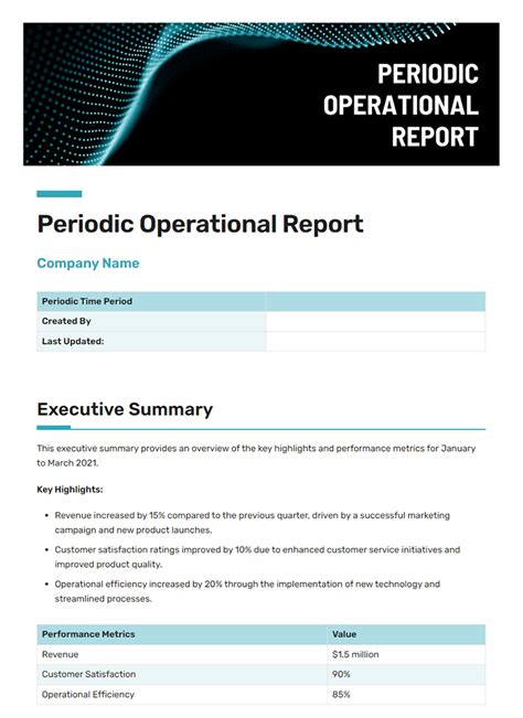 Periodic Report What Is It And How To Create It