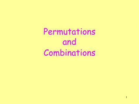 PPT Permutations And Combinations PowerPoint Presentation Free