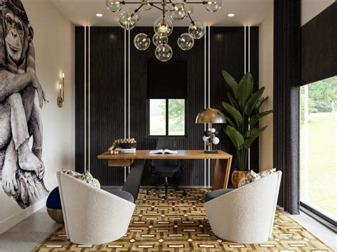 Before And After Funky Home Office Den Interior Decorilla Online