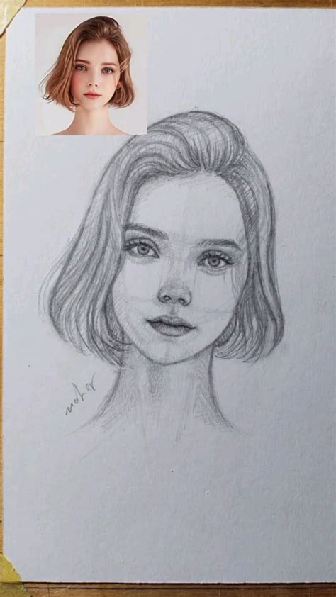 How To Draw A Portrait Of Girl Using Loomis Method Gesicht Zeichnen Lernen Gesichter Zeichnen