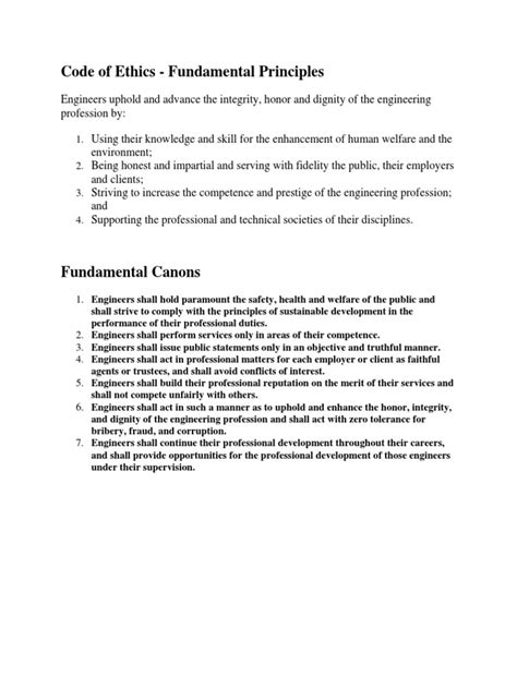 Asce Code Of Ethics 2015 Pdf Engineer Corruption