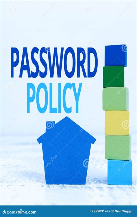 Writing Displaying Text Password Policy Business Concept First Line Of