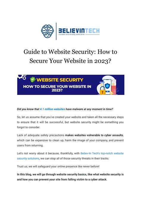 ppt guide to website security how to secure your website in 2023