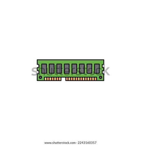 Ram Random Access Memory Icon Color Stock Vector Royalty Free Shutterstock