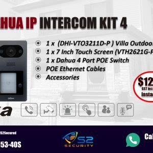 DAHUA IP INTERCOM EXTRA SCREEN S2 Security