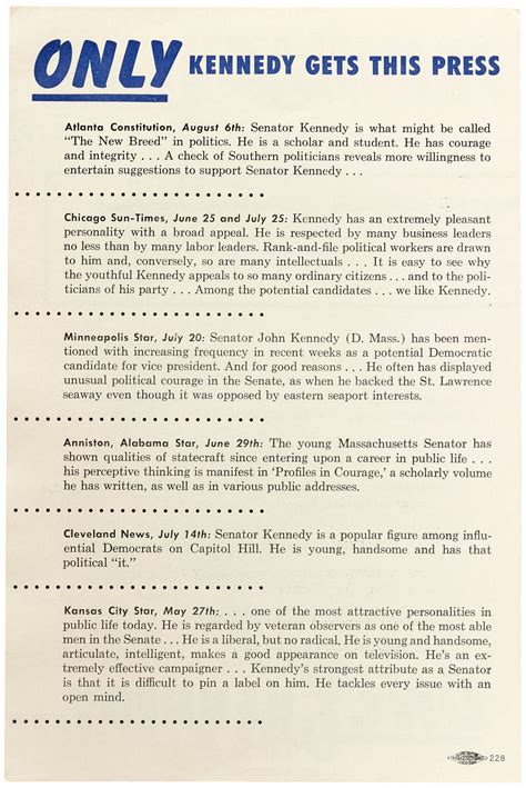 Hakes Kennedy Only Kennedy 1956 Democratic National Convention