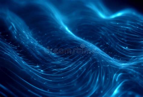 Glowing Gravitational Background Waves Abstract Blue Explosion