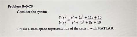 Solved Problem B 5 28consider The