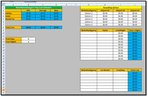Estimate Spreadsheet Template Spreadsheet Templates For Business
