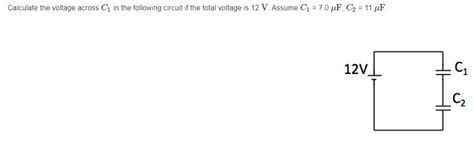 Solved Calculate The Voltage Across C In The Following Chegg