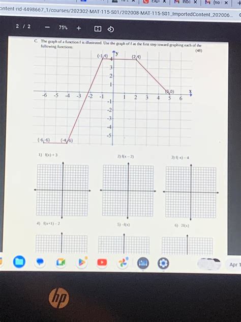 C The Graph Of A Function F Is Illustrated Use The Chegg Com