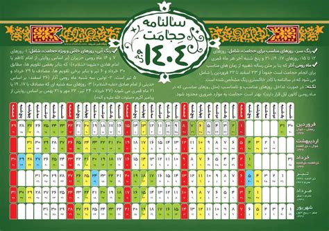 تقویم حجامت در سال ۱۴۰۴ با توضیحات کامل بهترین روزهای حجامت سال ۱۴۰۴
