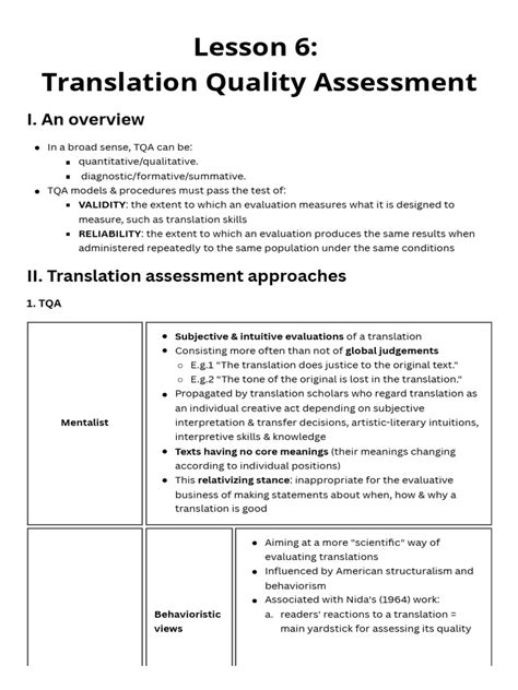 Translation Quality Assessment Pdf Semantics Translations