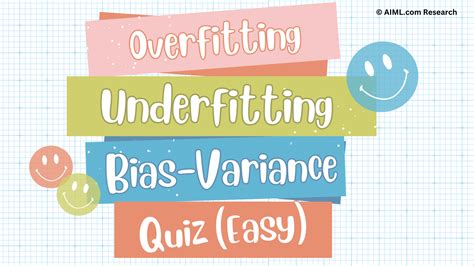 overfitting underfitting bias variance quiz easy