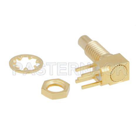 SSMC Jack Right Angle Bulkhead Mount Connector Solder Attachment Turret PCB Ebeestock Com