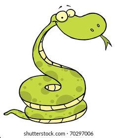Cute Snake Illustration Funny Cartoon Charcter Stock Vector Royalty