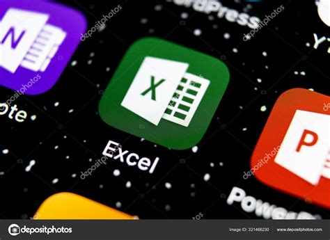 Microsoft Excel Application Icon On Apple Iphone X Screen Close Up