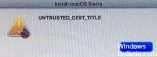 How To Fix The UNTRUSTED CERT TITLE Error In MacOS Windows Bulletin