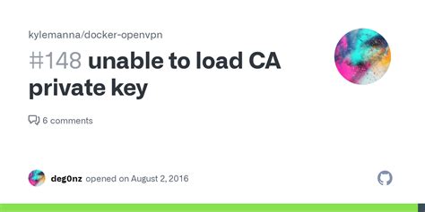 unable to load ca private key · issue 148 · kylemanna docker openvpn