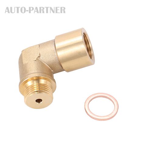 Auto Partner 90 Degree M18x15 Angled Lambda O2 Oxygen Sensor Extender Spacer For Decat Hydrogen