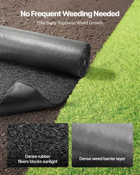 Vevor Rubber Mulch Mat Roll 2 Rolls 96 X 24 In Recycled Rubber Mulch