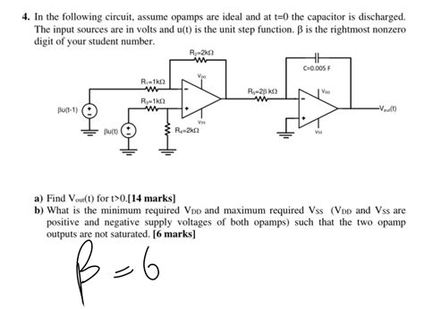 Solved 4 In The Following Circuit Assume Opamps Are Ideal