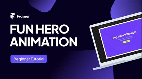 Fun Hero Animation Framer Beginner Tutorial Youtube