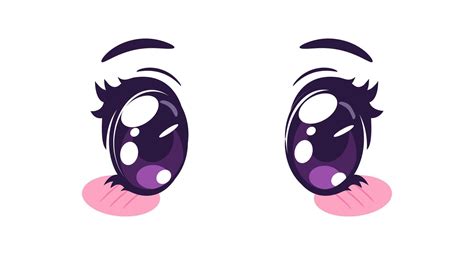 Cute Kawaii Manga Anime Eyes Cartoon Big Anime Eyes With Sparkles And