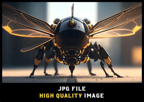 Honey Bee Robot Background Graphic By Wodexz · Creative Fabrica