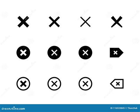 X Marks Delete Cancel Vector Icons Stock Vector Illustration Of