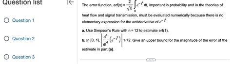 solved the error function erf x 2π2∫0﻿e t2dt ﻿important