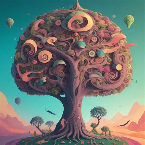 Premium AI Image Tree Illustration