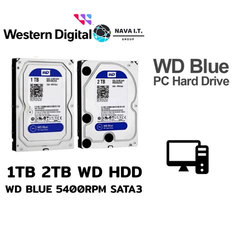 🔥โค้ดลด300 "LSXY5MTT"🔥 1TB 2TB WD HDD ฮาร์ดดิสก์ 5400RPM SATA3 WD20EZAZ ...