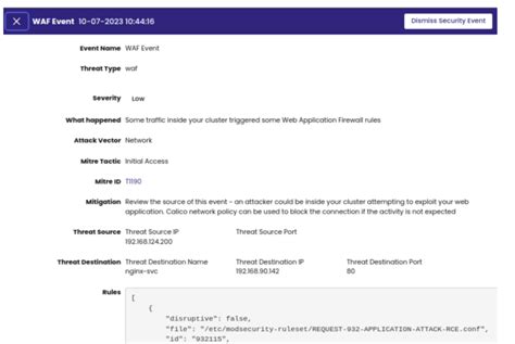 how calico network threat detection works