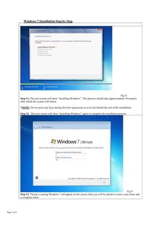 Windows Installation Step By Step PDF