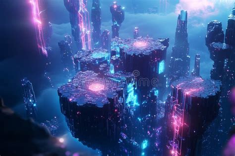A Futuristic 3d Background Where Hexagonal Tiles Form A Layered