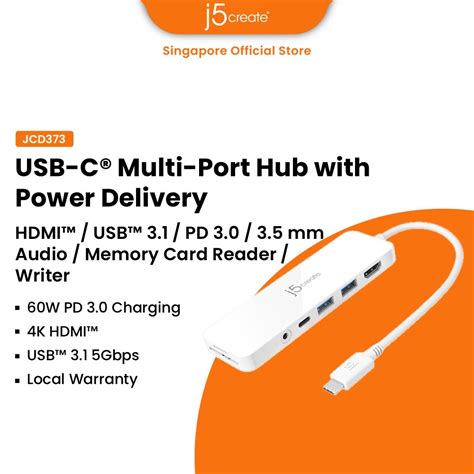 J CREATE JCD USB C Multi Port HUB Shopee Singapore