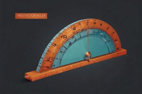 Protractor Ruler Measuring Tool 3d Vector Icon Cartoon Minimal Style Premium Ai Generated Image