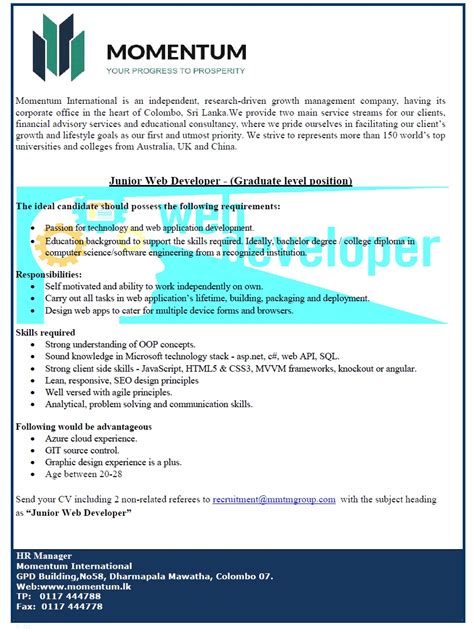 Junior Web Developer